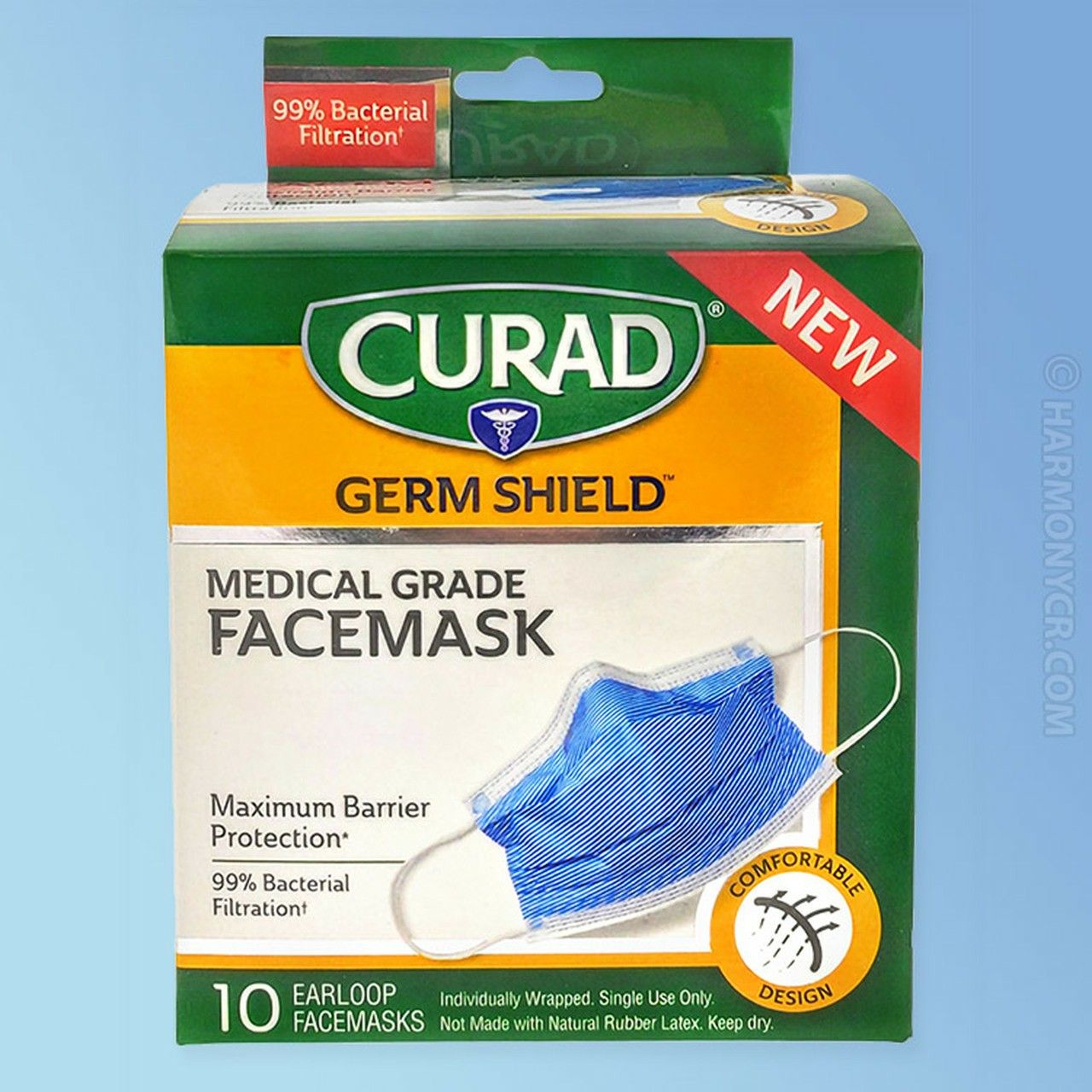 Lot Of 4 Curad Medical Grade 40 Face Mask 99% Bacterial Filtration ...