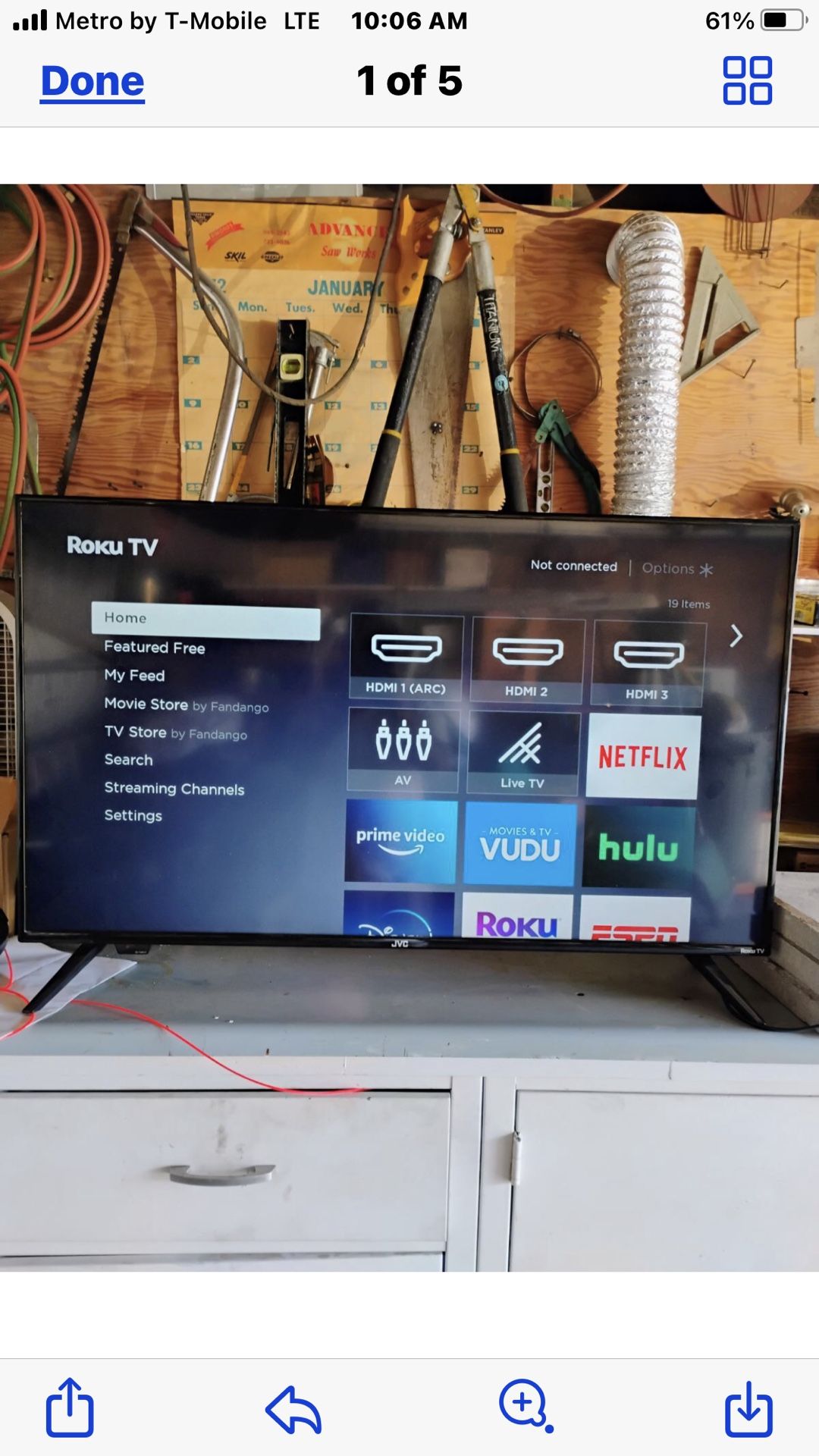 42in Roku Tv With Remote. for Sale in Corona, CA - OfferUp