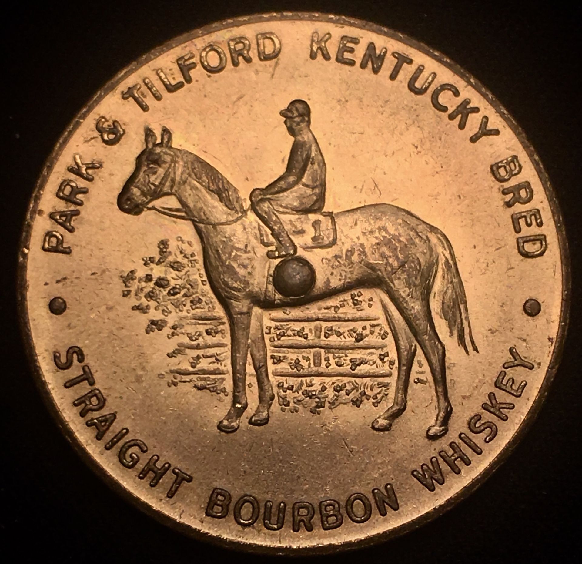 Rare VintageToken "PARK & TILFORD KENTUCKY, BRED STRAIGHT BOURBON ...