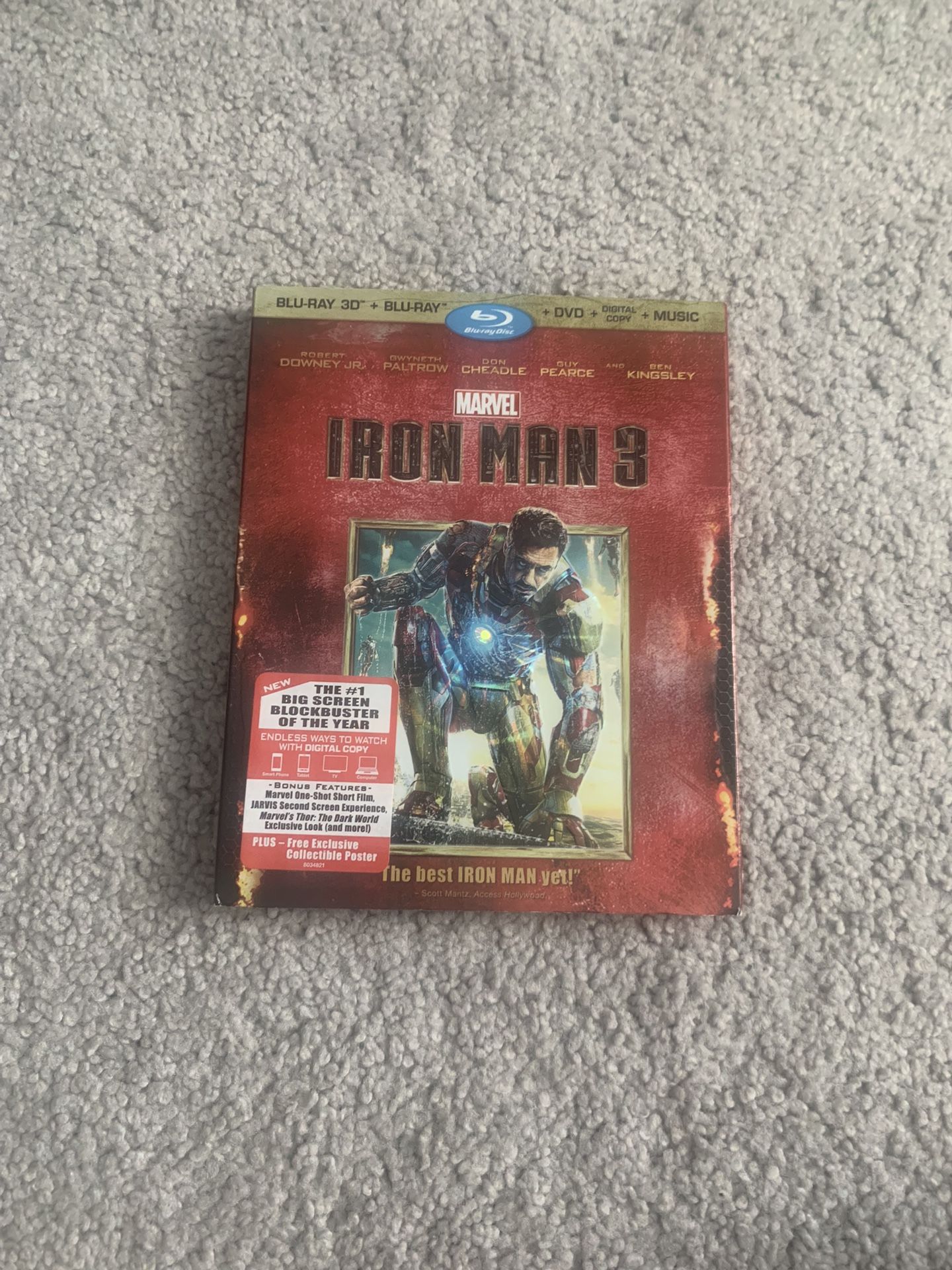 Iron Man 3 Blu Ray Cover