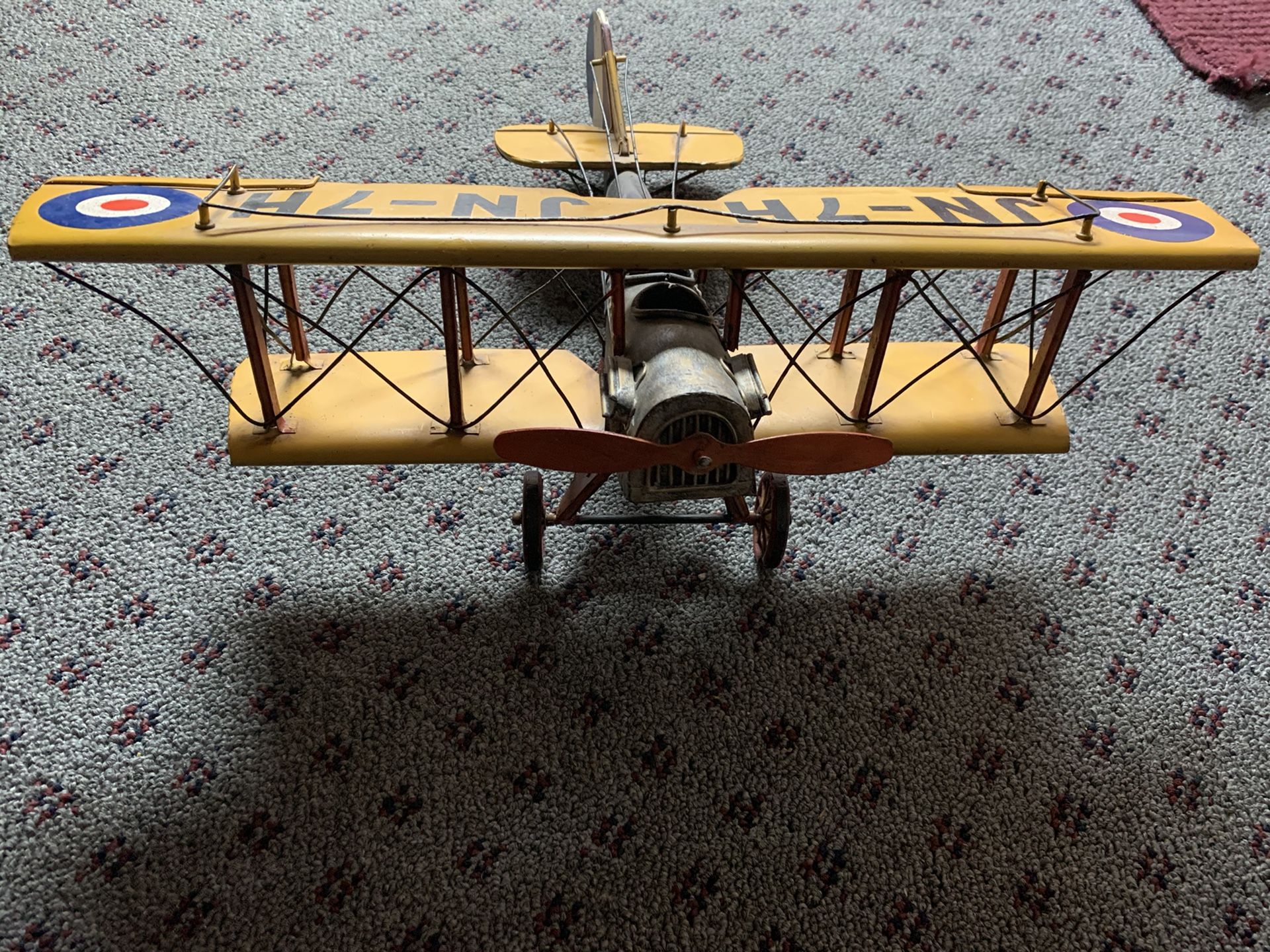 VINTAGE WW1 CURTISS JENNY JN-7H BIPLANE CLASSIC BARNSTORMER METAL PLANE ...