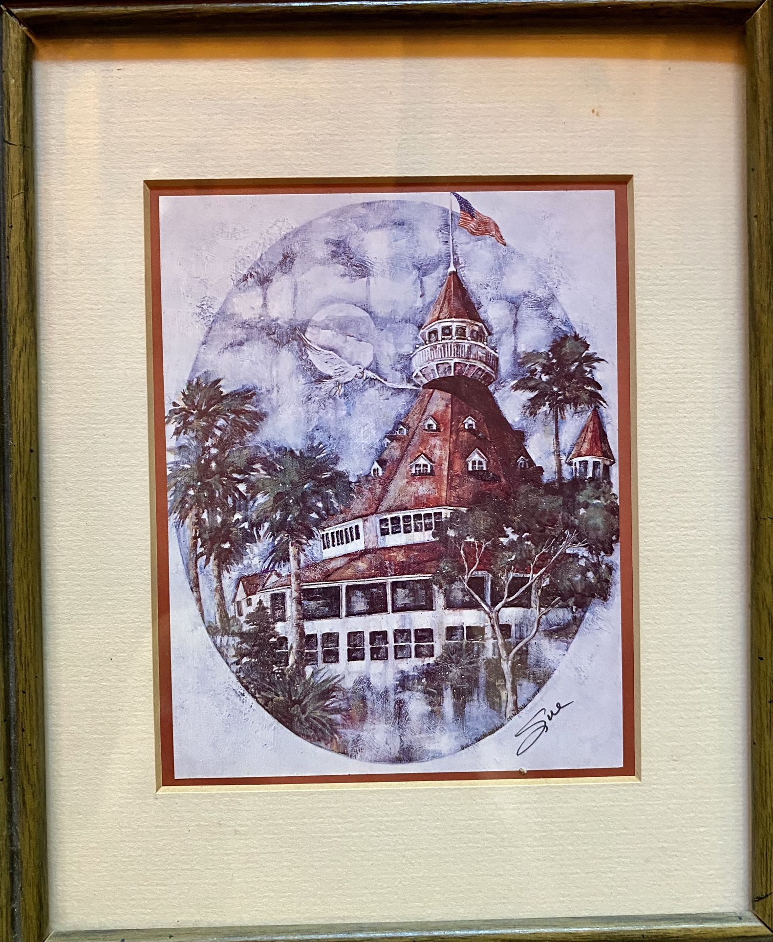 Hotel Del Coronado Print Signed By Sue Tushingham McNary 1977 for Sale ...