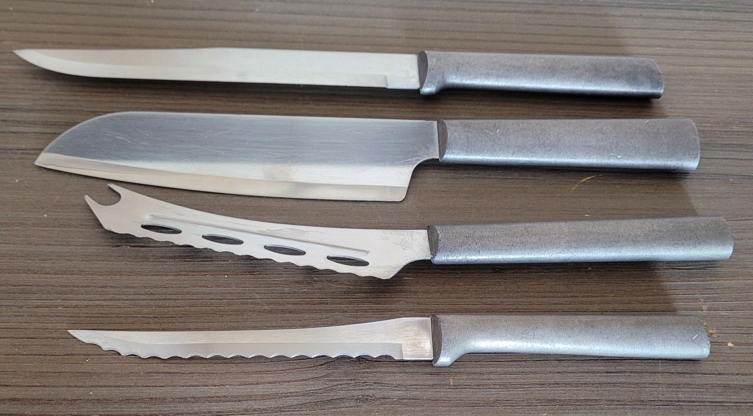 Vtg Rada Style Cutlery Kitchen Knife Set of 4 Aluminum Handle Knives ...