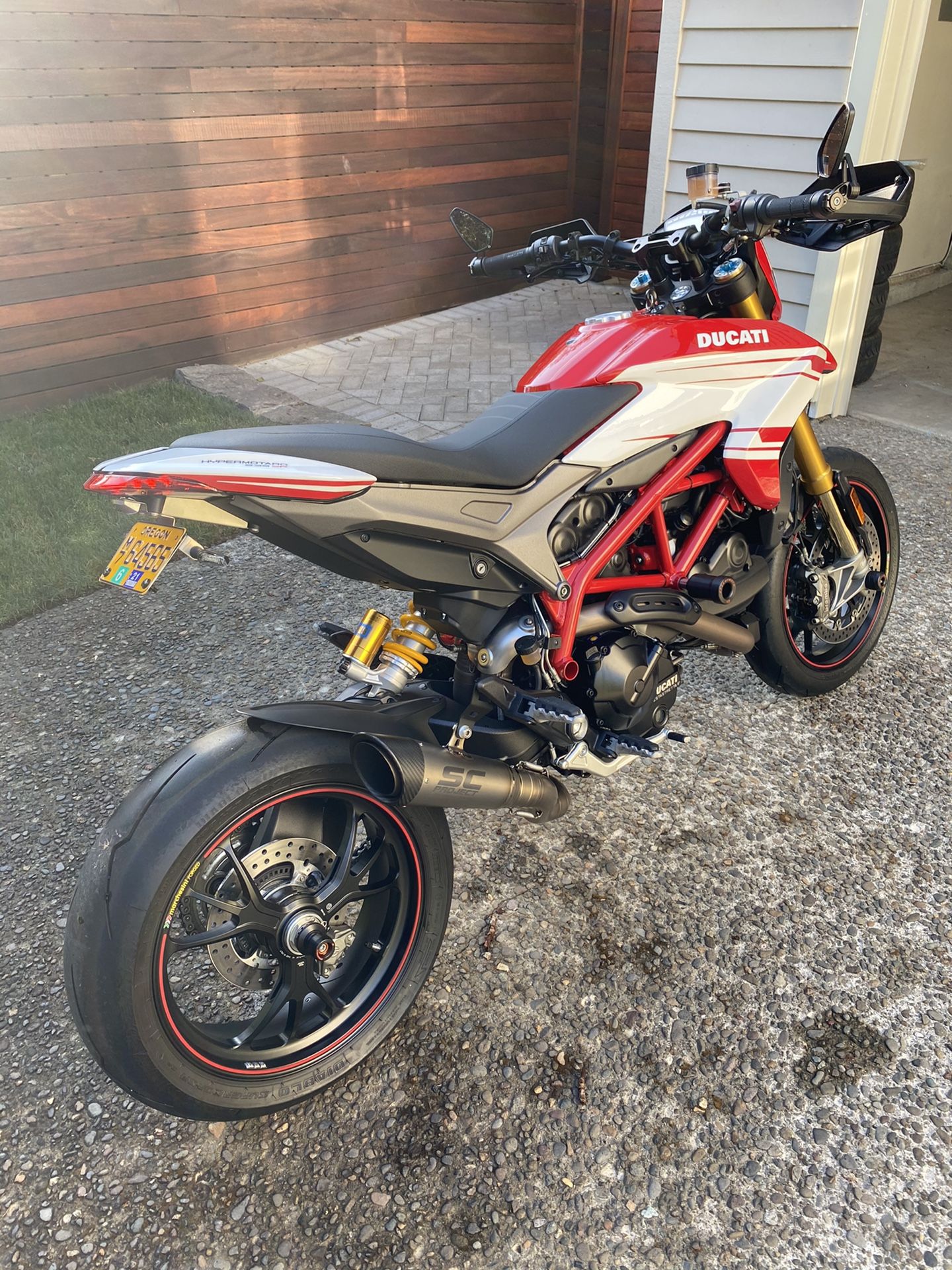 2017 Ducati Hypermotard 939 SP. SC full titanium race exhaust. SC auto ...