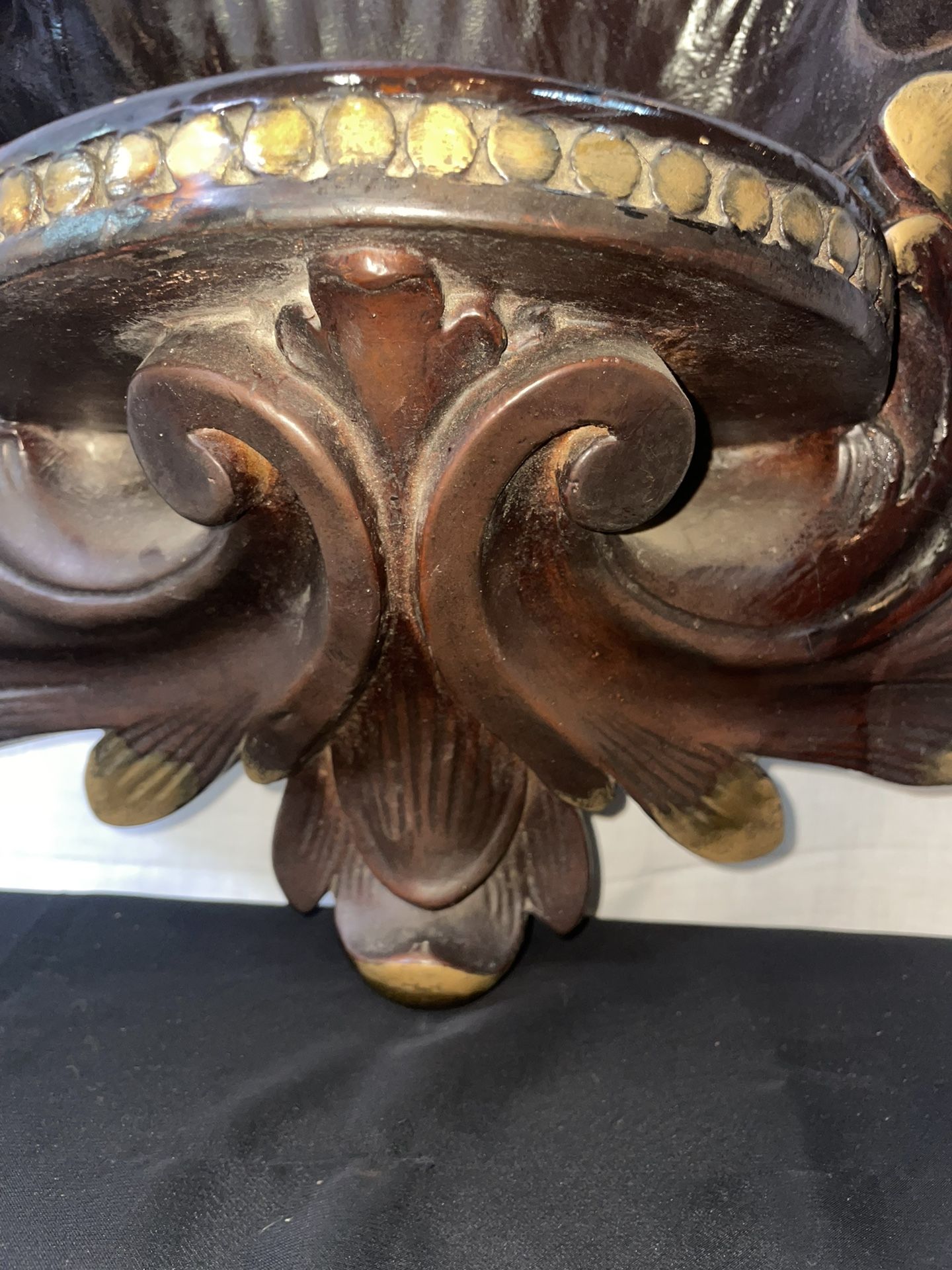 Beautiful, Large Vintage Plaster, Seashell Wall Scone Shelf 25” for ...