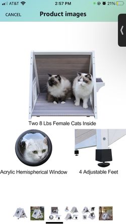 Deblue Outdoor Cat House for Outdoor Cats, Cute Outside Feral Cat ...