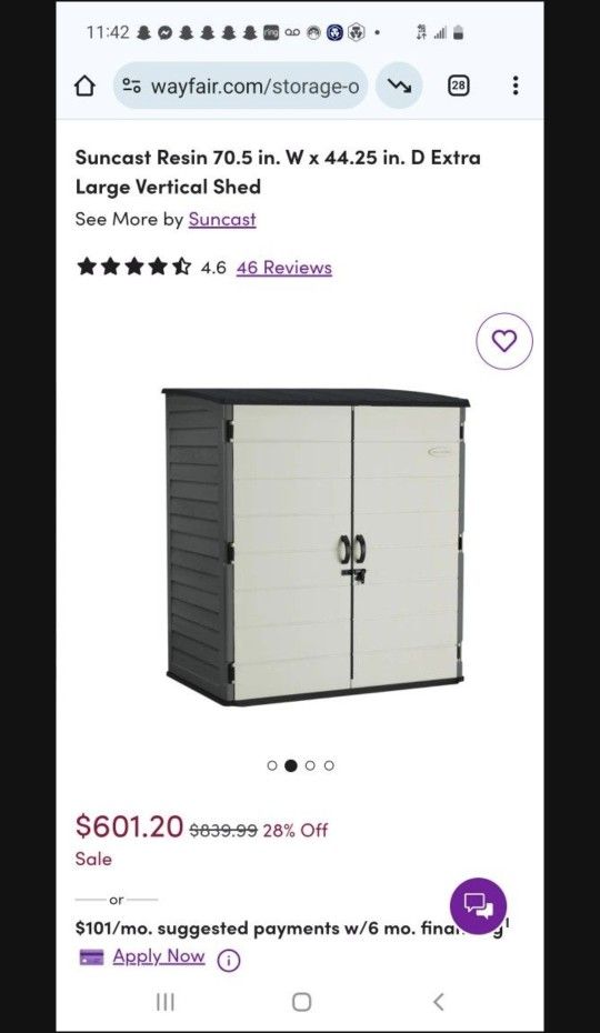 Suncast Storage Shed " If Add Is Up Its Available " for Sale in Bonita ...