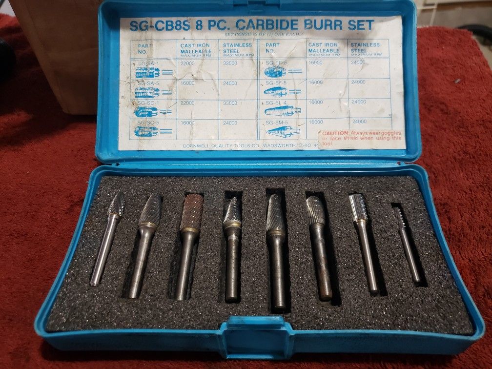 Cornwell Carbide Burr Set for Sale in Lemont, IL - OfferUp