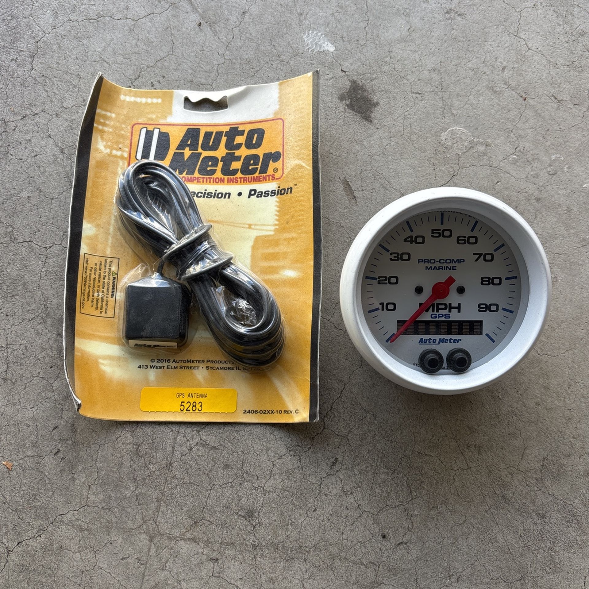 Auto meter Pro Comp Marine GPS Tachometer Jet Boat V Bottom Speedometer ...