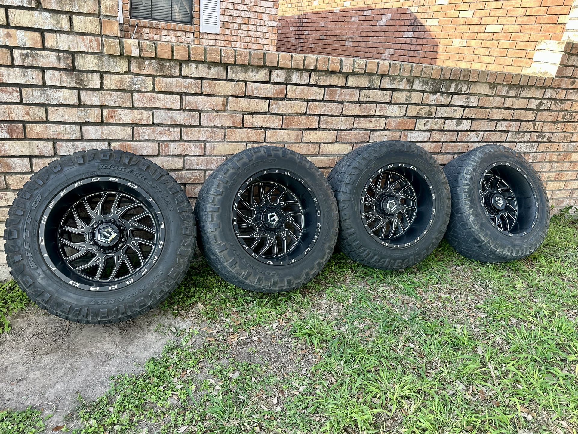 20x12 Tis Wheels On 35x12.5r20 Nitto Tires 6 Lug Universal for Sale in ...