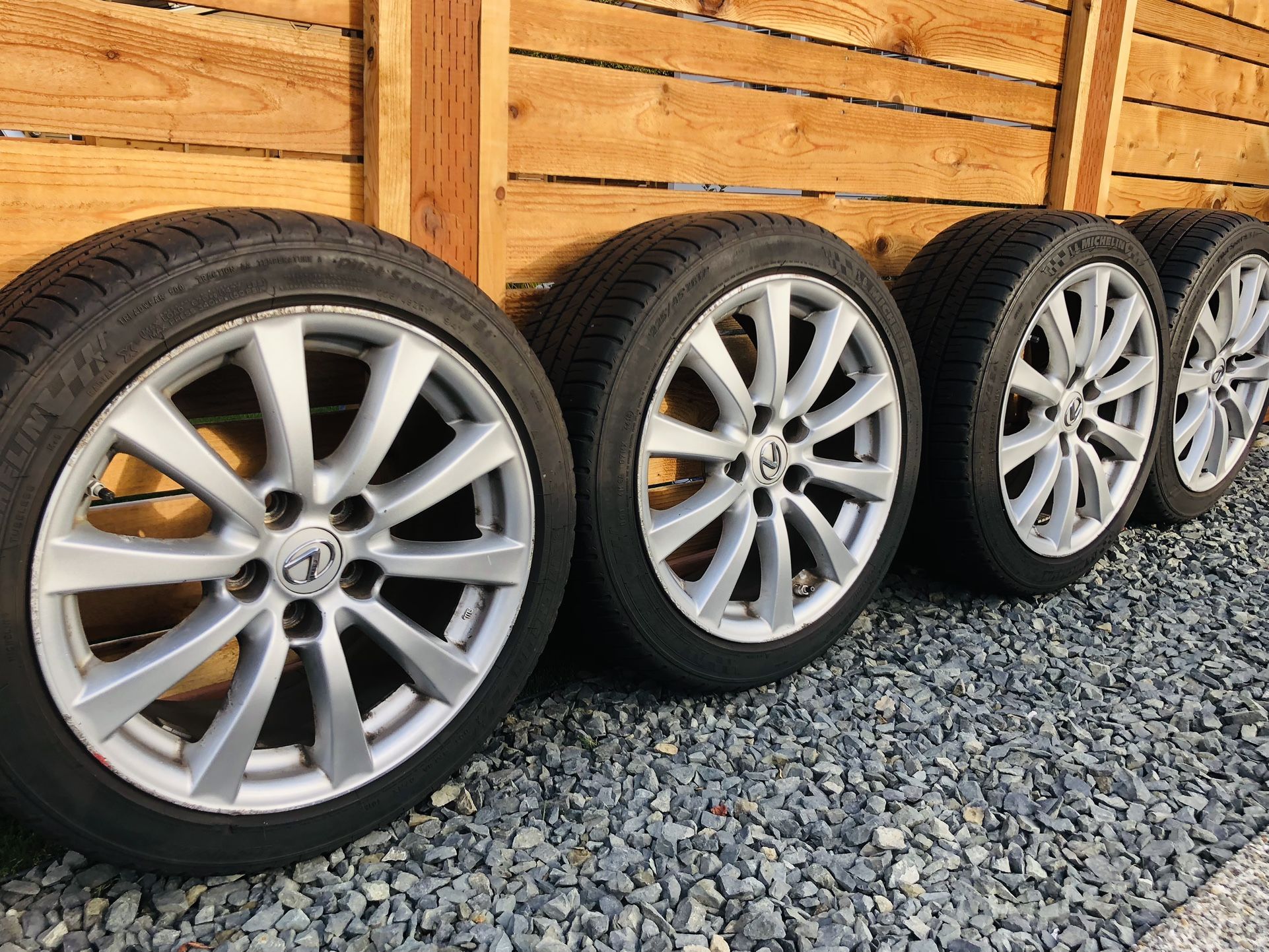 17” Lexus alloy Wheels And Michelin Pilot Sport Tires for Sale in ...