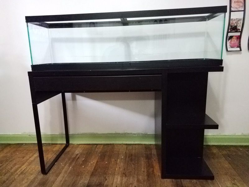 33 Gallon Long Aquarium 48"Lx13"Wx13.5"H & 75G stand 48"Lx20"Wx30"H for ...