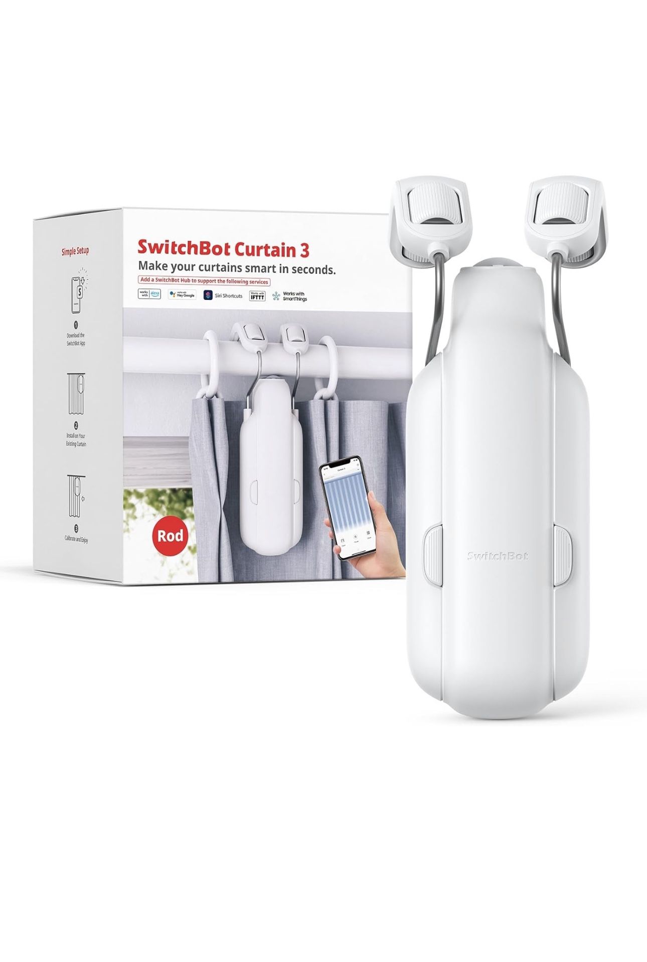 Automatic Switchbot Curtain Opener Rod for Sale in Miami Gardens, FL ...