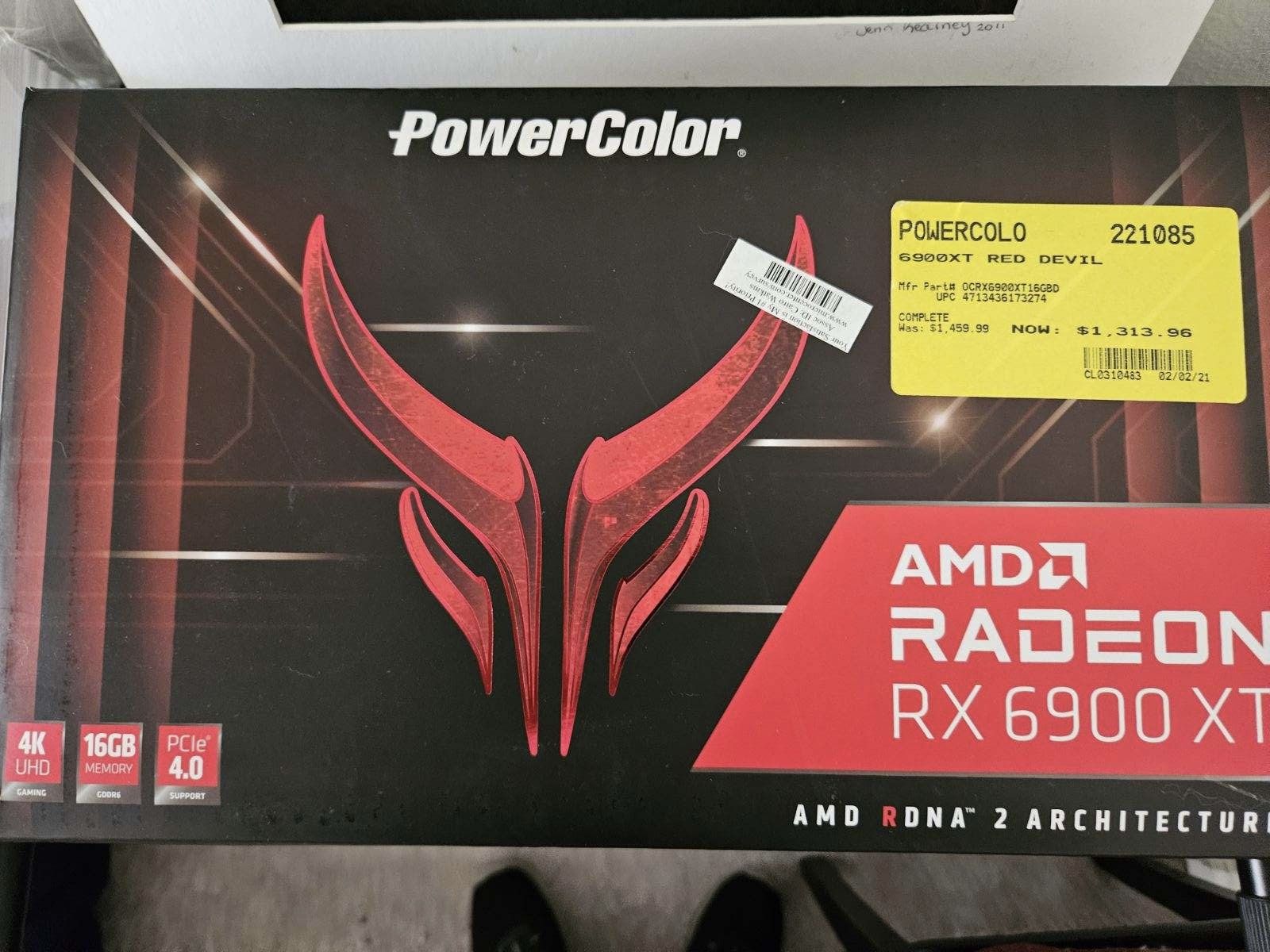 PowerColor AMD 6900XT Red Devil graphics card. for Sale in Billerica ...