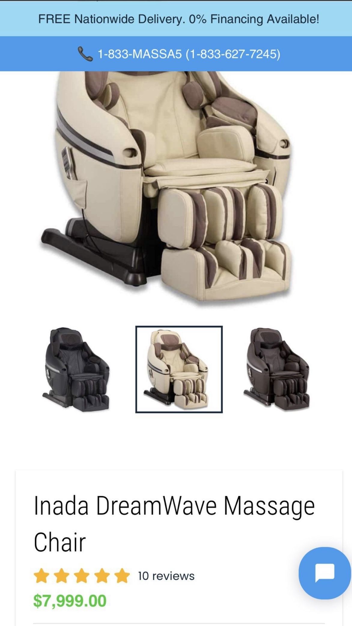 Inada DreamWave Massage Chair Black HCP-10001A for Sale in Hawthorne ...