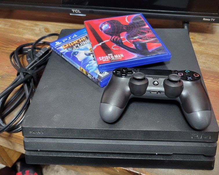 PS4 Pro, Controller, 2 Games, Cables for Sale in San Antonio, TX - OfferUp