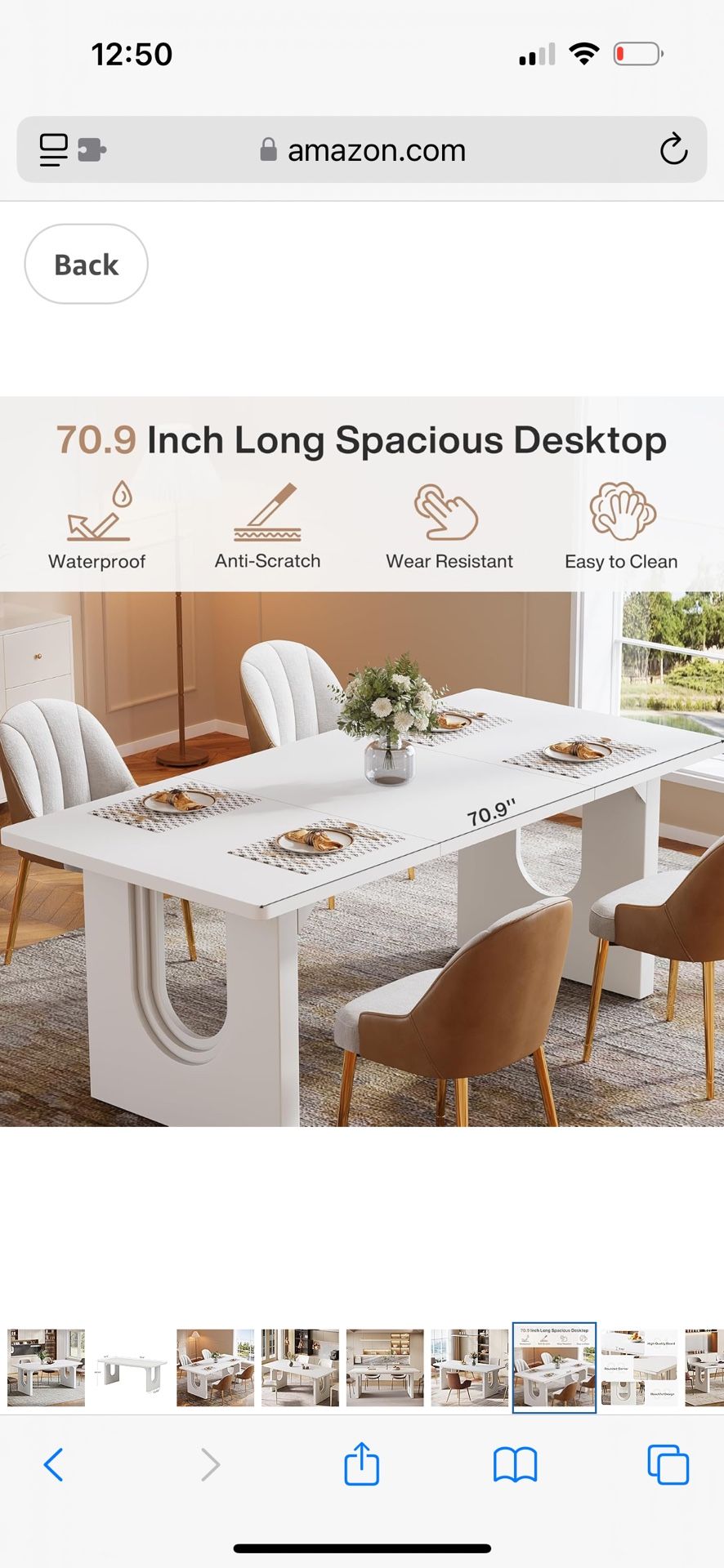 Large White Modern Table Or Desk for Sale in Austin, TX - OfferUp