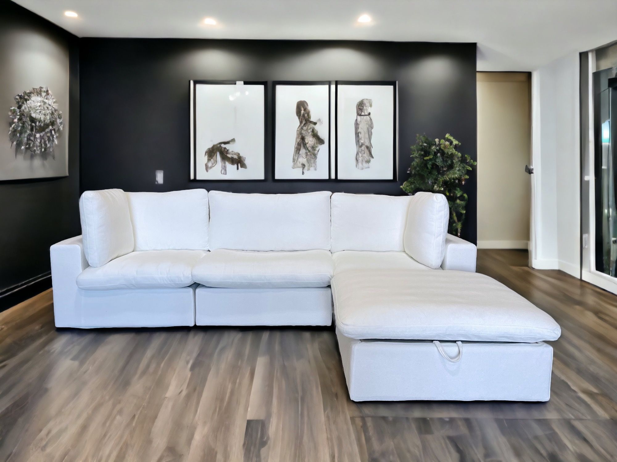 WAREHOUSE CLEARANCE | Modern Cloud 4pc Modular Sectional Sofa with ...