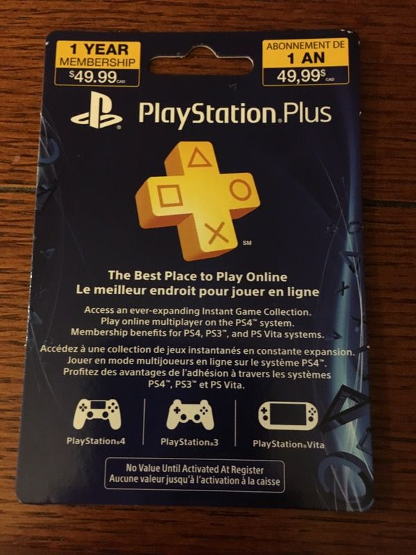 Playstation Plus One Year