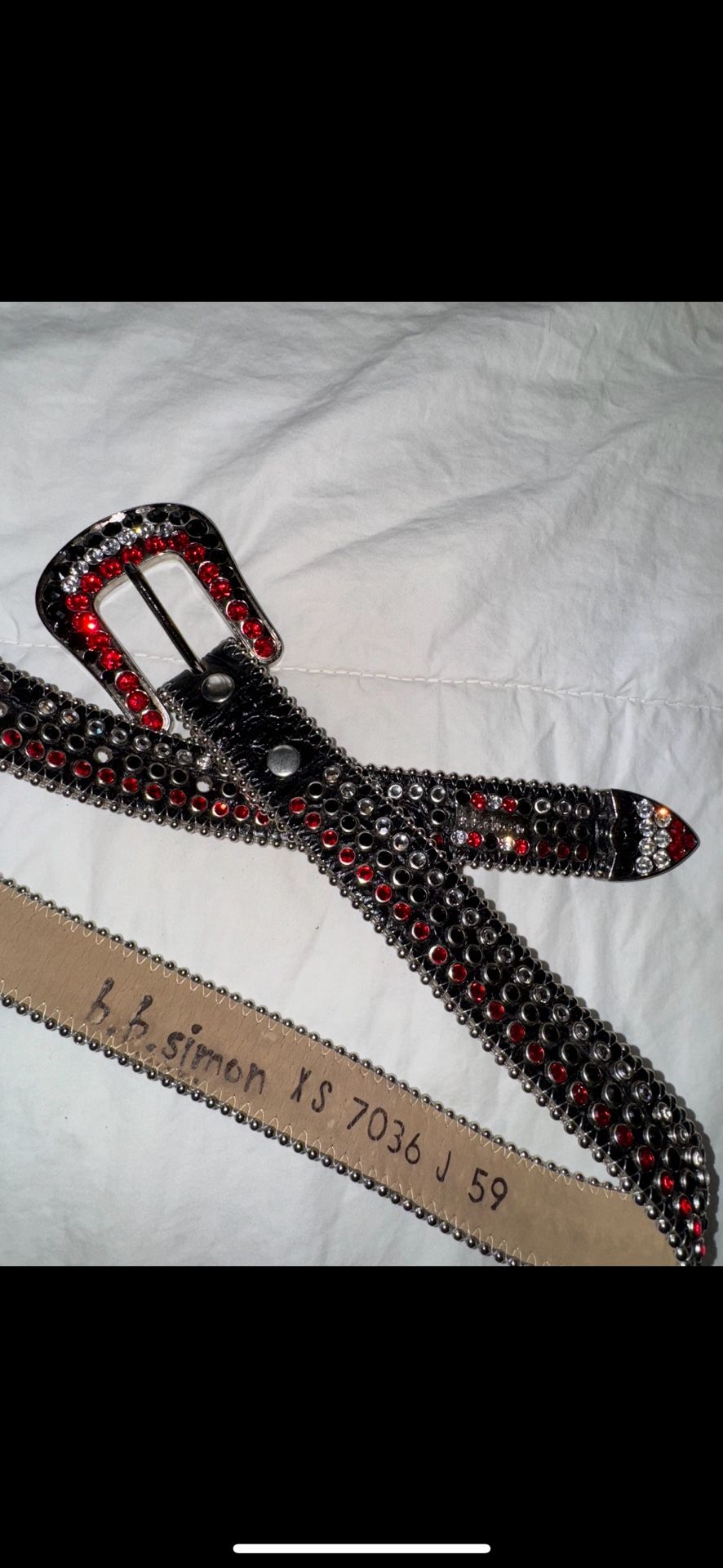 BB Simon Belt Red And Black Authentic for Sale in The Bronx, NY - OfferUp