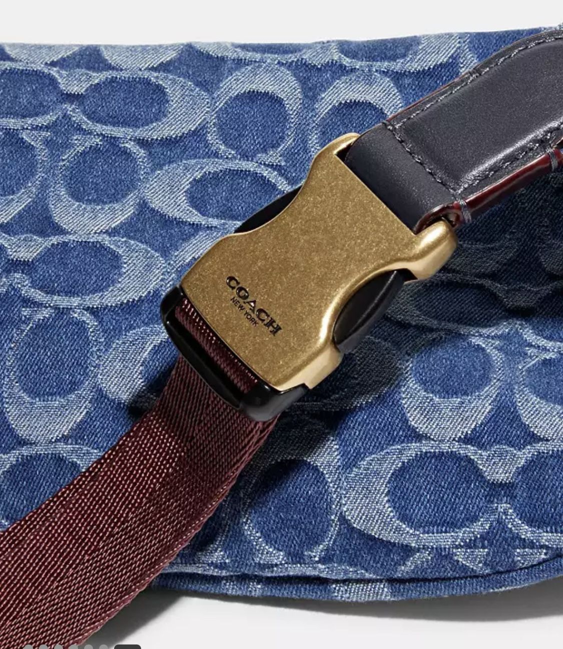 Coach Charter Men’s Washed Denim Belt Bag 7 In Signature Denim Ca075 ...