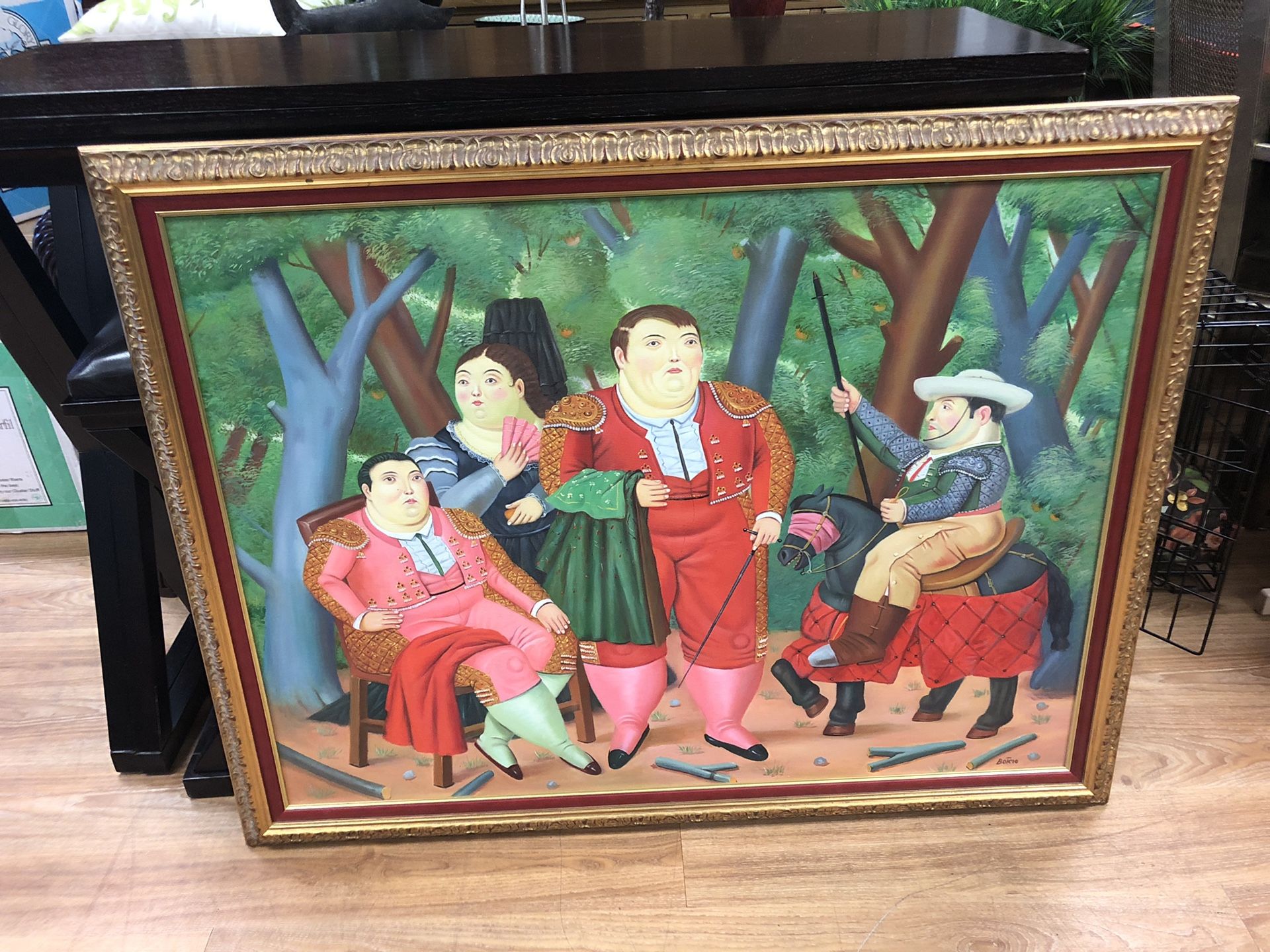 ORIGINAL Oil On Canvas Bull Fight Fernando Botero Bullfight Painting ...