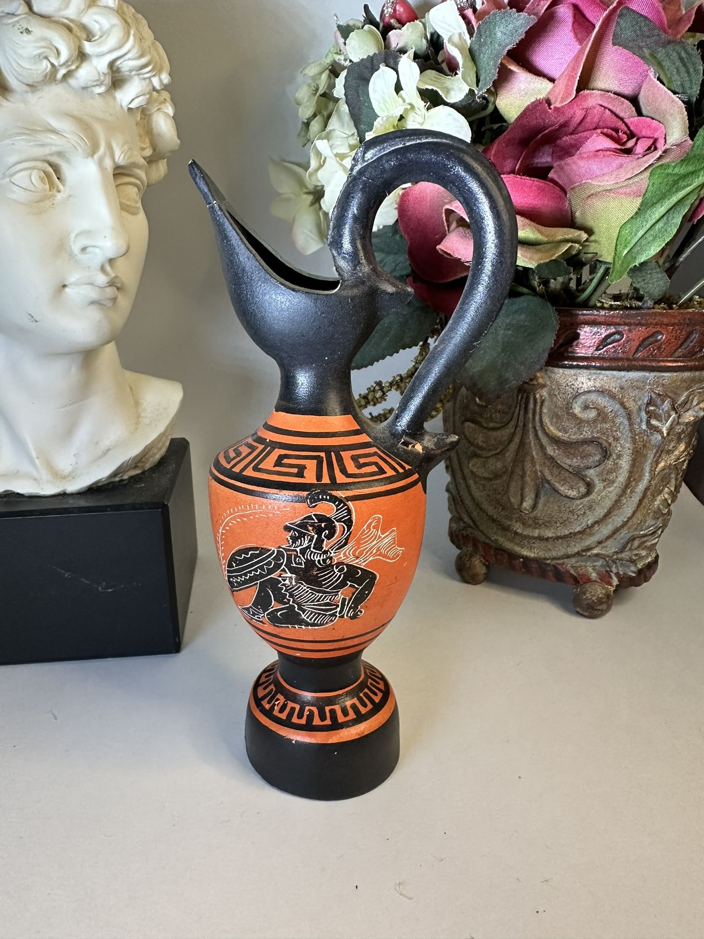Greek antique vase with picture of a Spartan Warrior. for Sale in ...