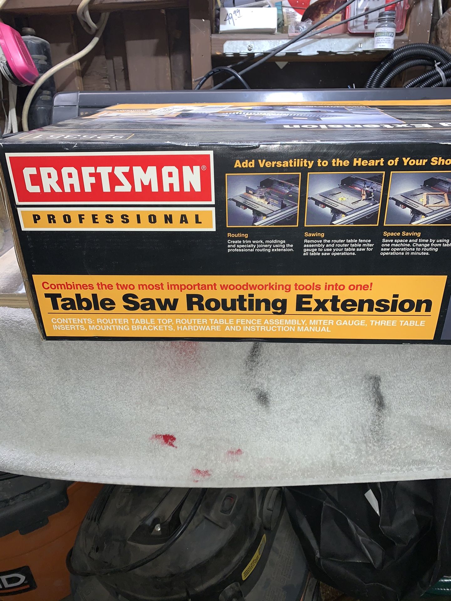 RARE NEW IN BOX CRAFTSMAN TABLE SAW ROUTER TABLE EXTENSION 25351 for ...