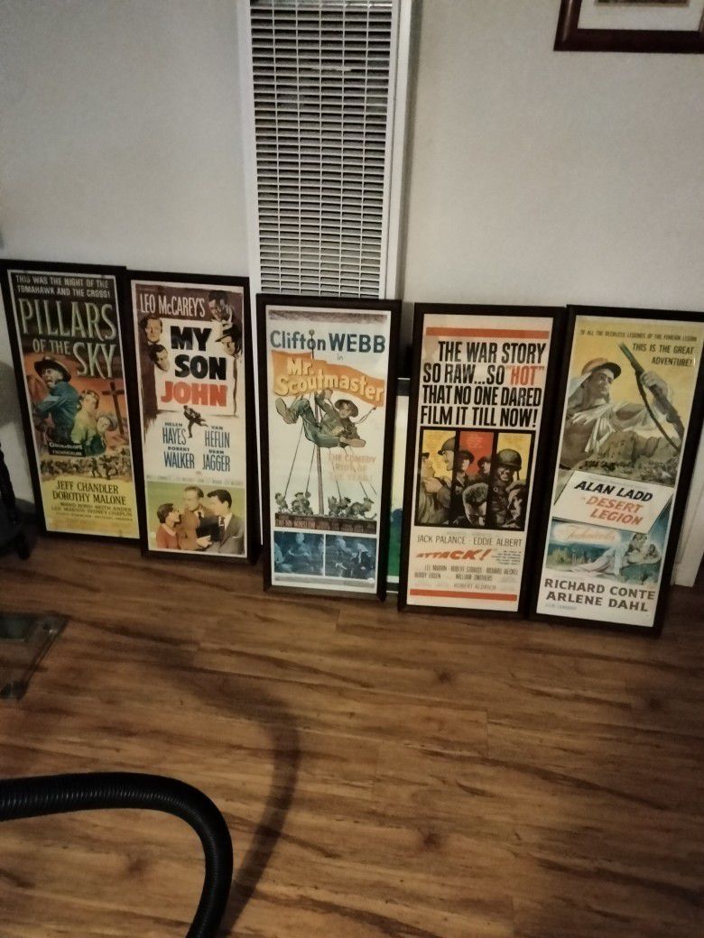 ORIGINAL VINTAGE BLOCKBUSTER MOVIE INSERT POSTERS FROM THE 1950's for ...