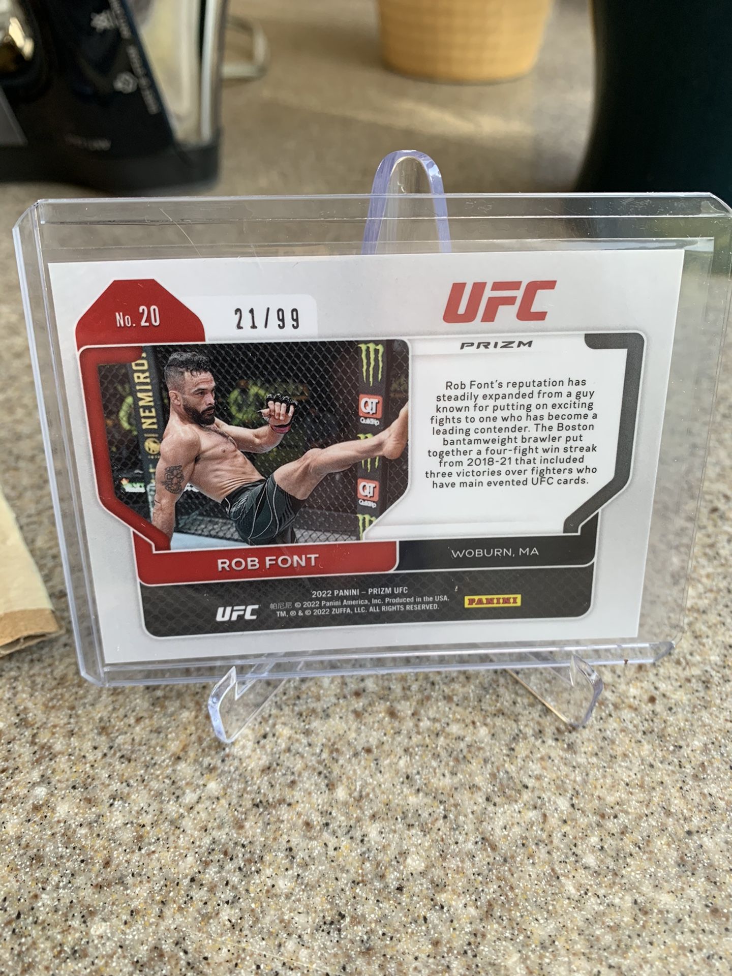 Panini Ufc Prizm , Rob Font Scope Prizm /99 , Mint, 2022 Ufc Prizm for ...