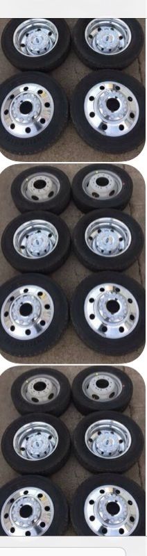 New Ford Factory 19.5 RIMS & Continental TIRES ! Dually F450 WHEELS F ...
