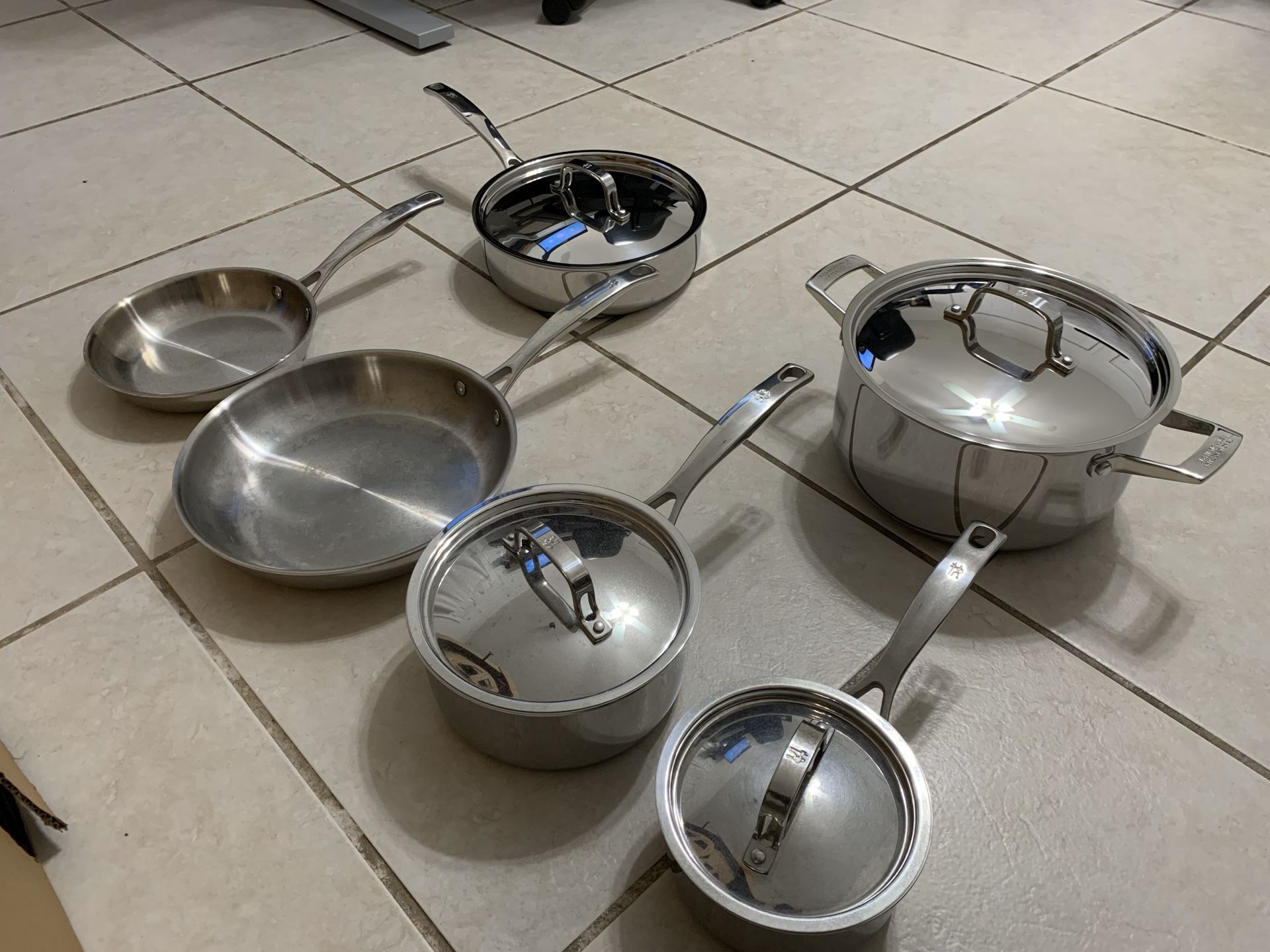 J.A. Henckels International 10-piece Tri-ply Stainless Steel Cookware ...