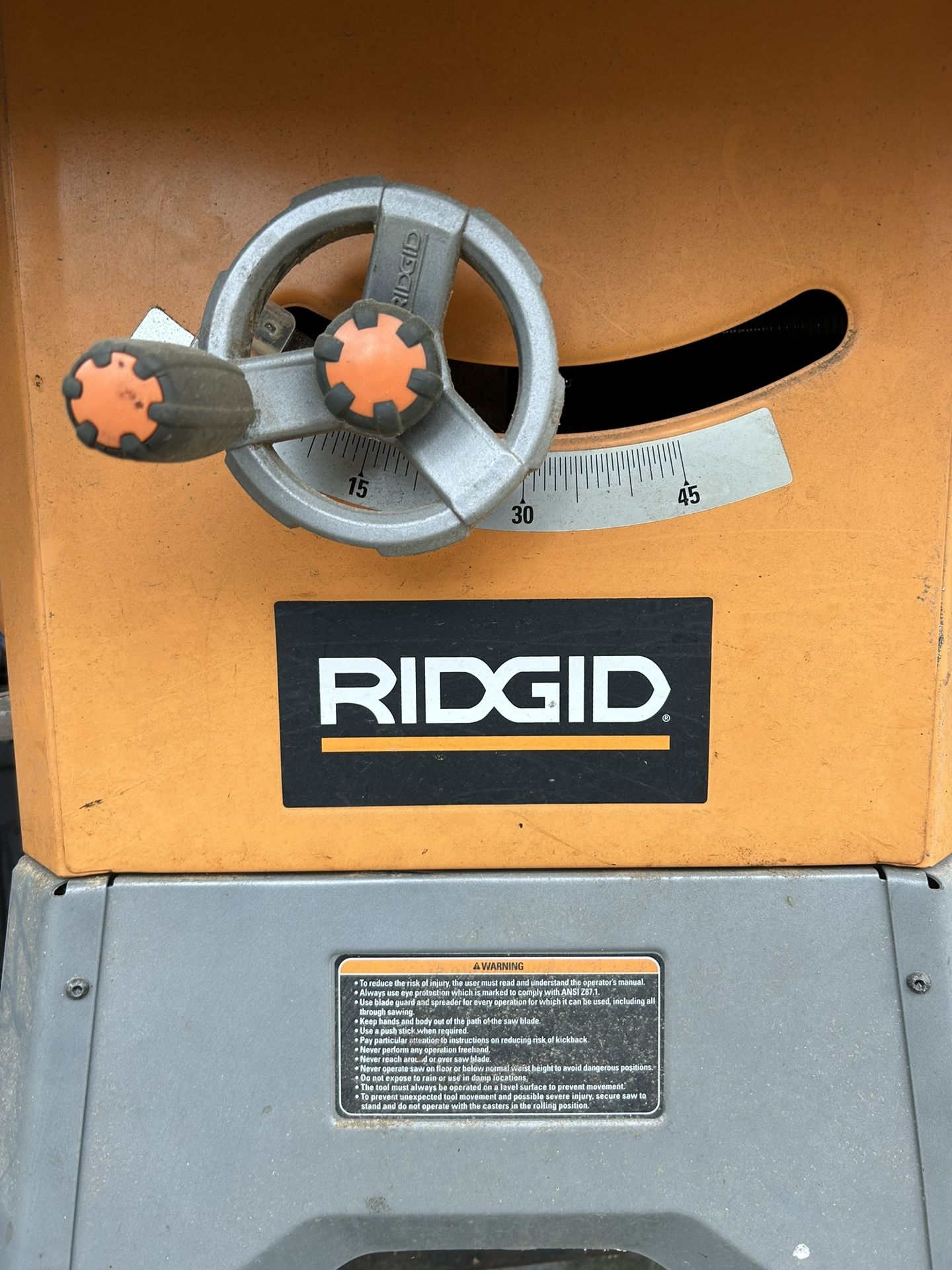 Ridgid R4512 Table Saw Manual