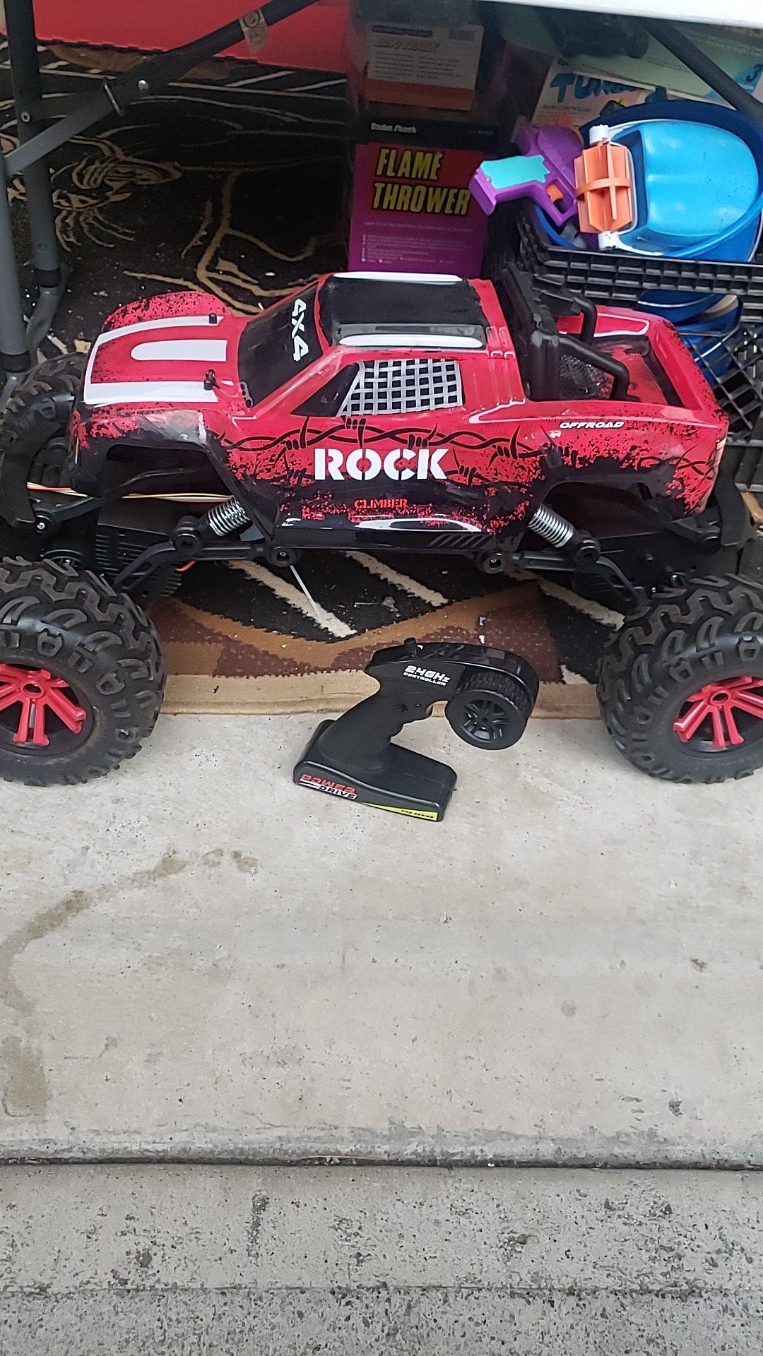 KID GALAXY 4X4 ROCK CLIMBER RC TRUCK Nice with Controller 28 Inch Truck ...