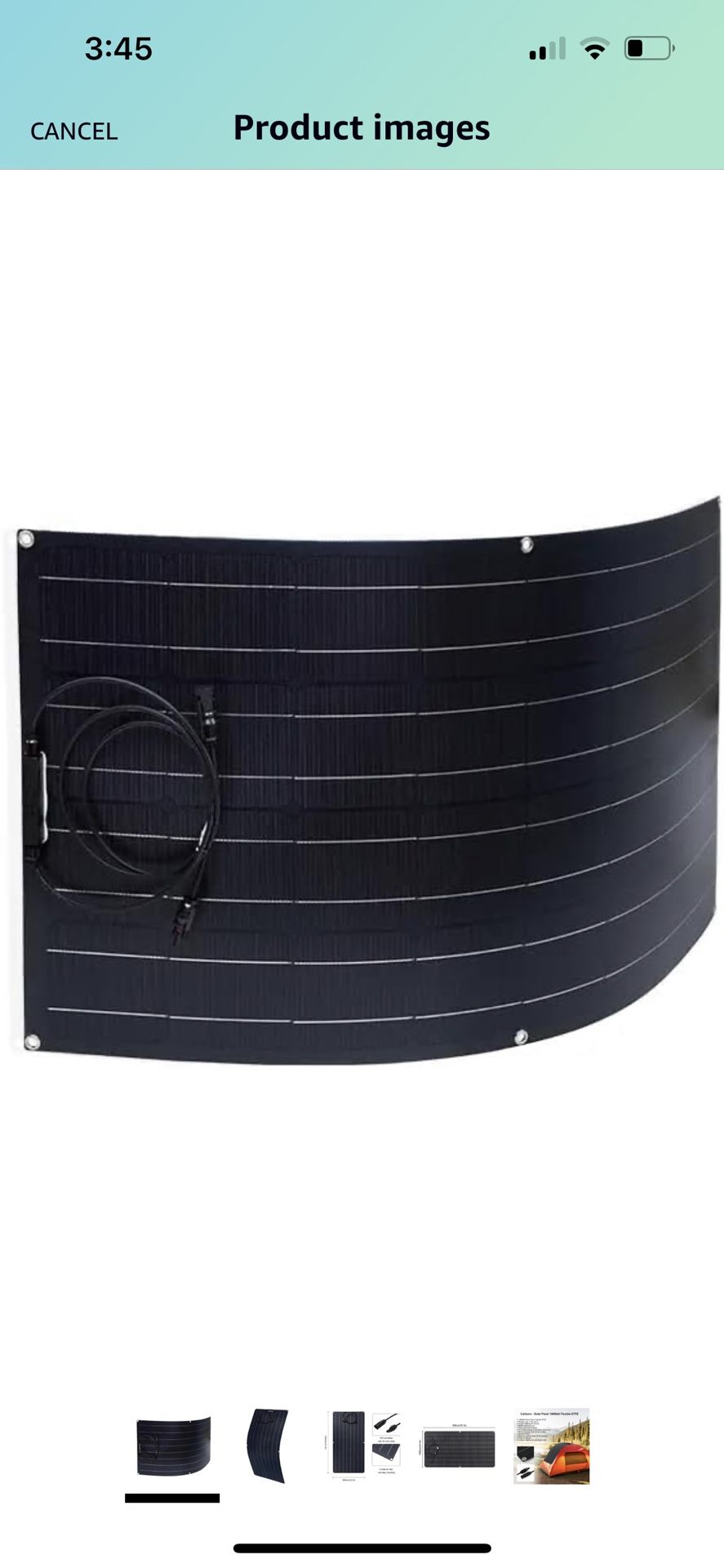 Carbonn 100W 18V Flexible Solar Panel ETFE(Black) - Flexible Solar Panel 100W 18V ...