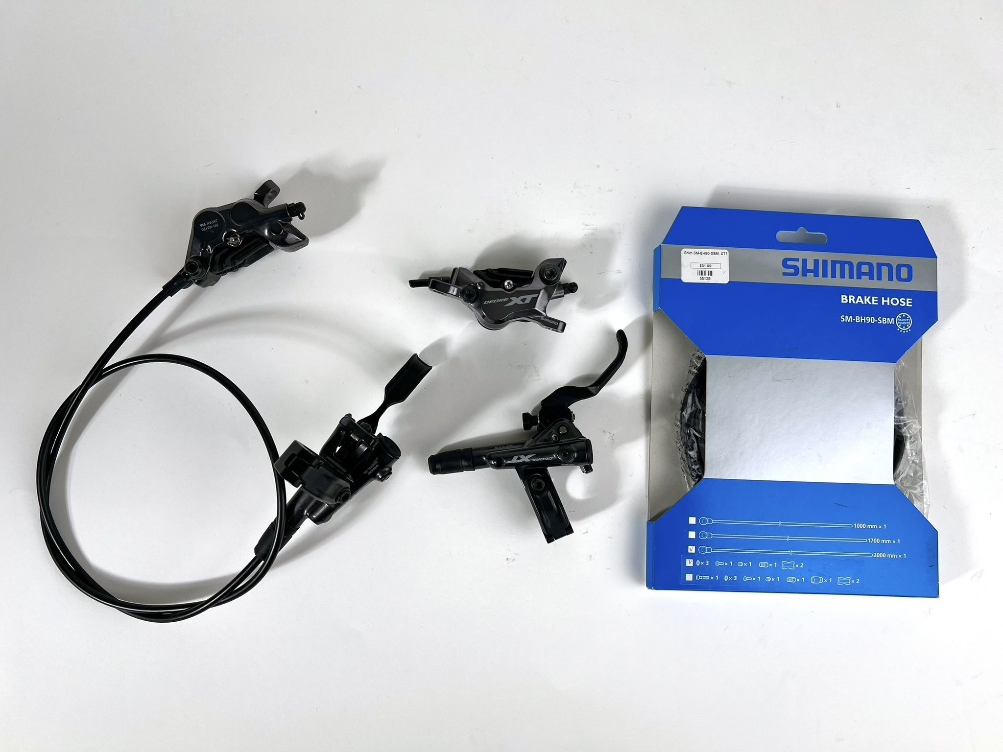 Shimano XT 8120 4-piston hydraulic disc brakes w/ brand new rear line ...
