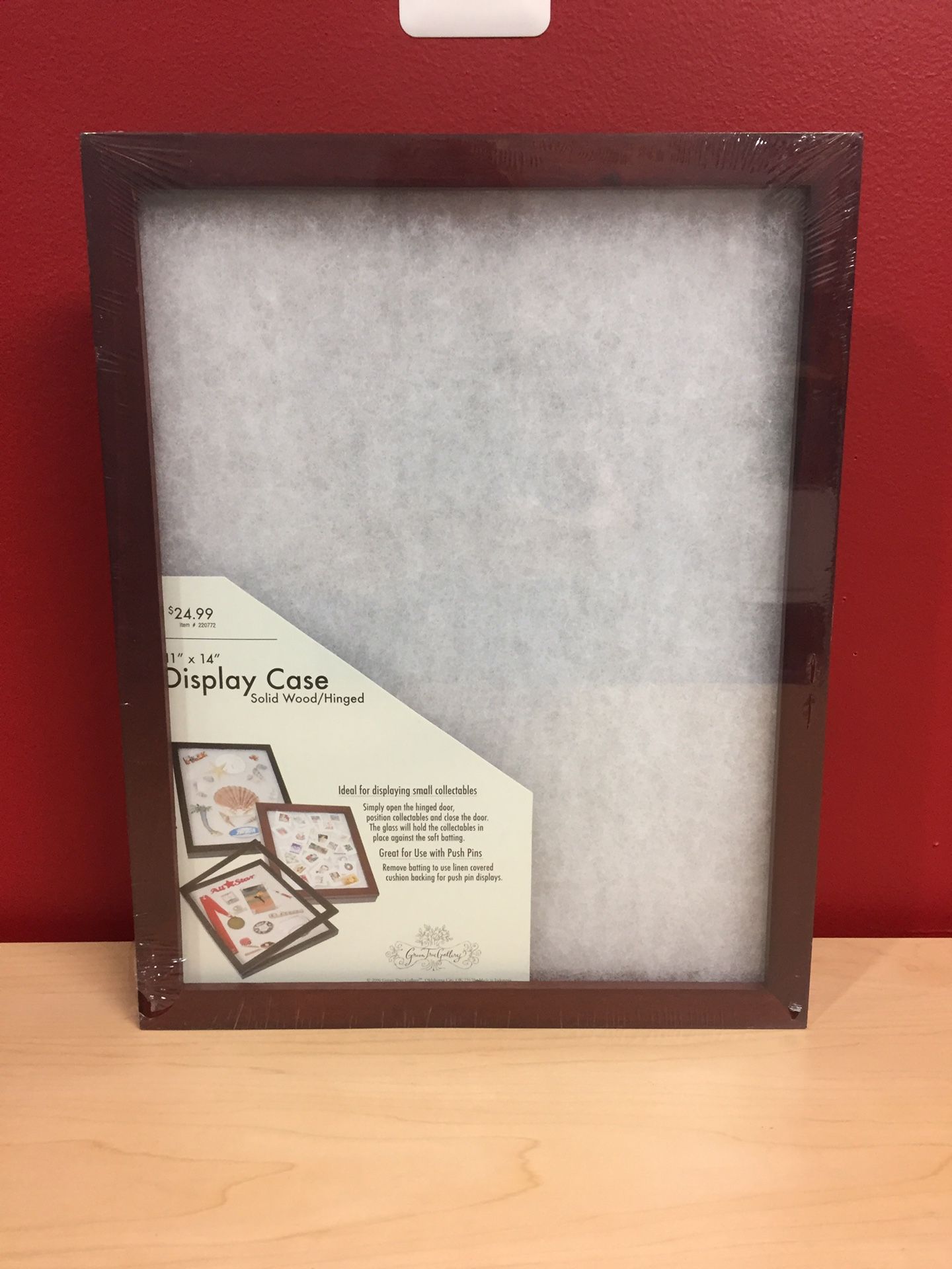 Mahogany Shallow Front Load Display Case 11” x 14” Shadow Box NEW for ...