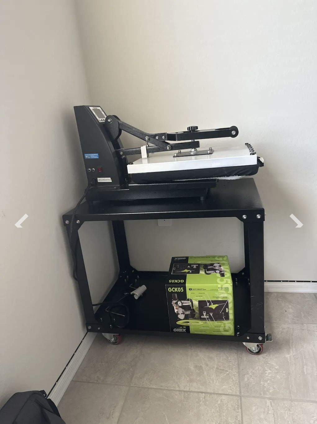 16x20 Heat Press + Universal Heat press Cart With Wheels for Sale in ...