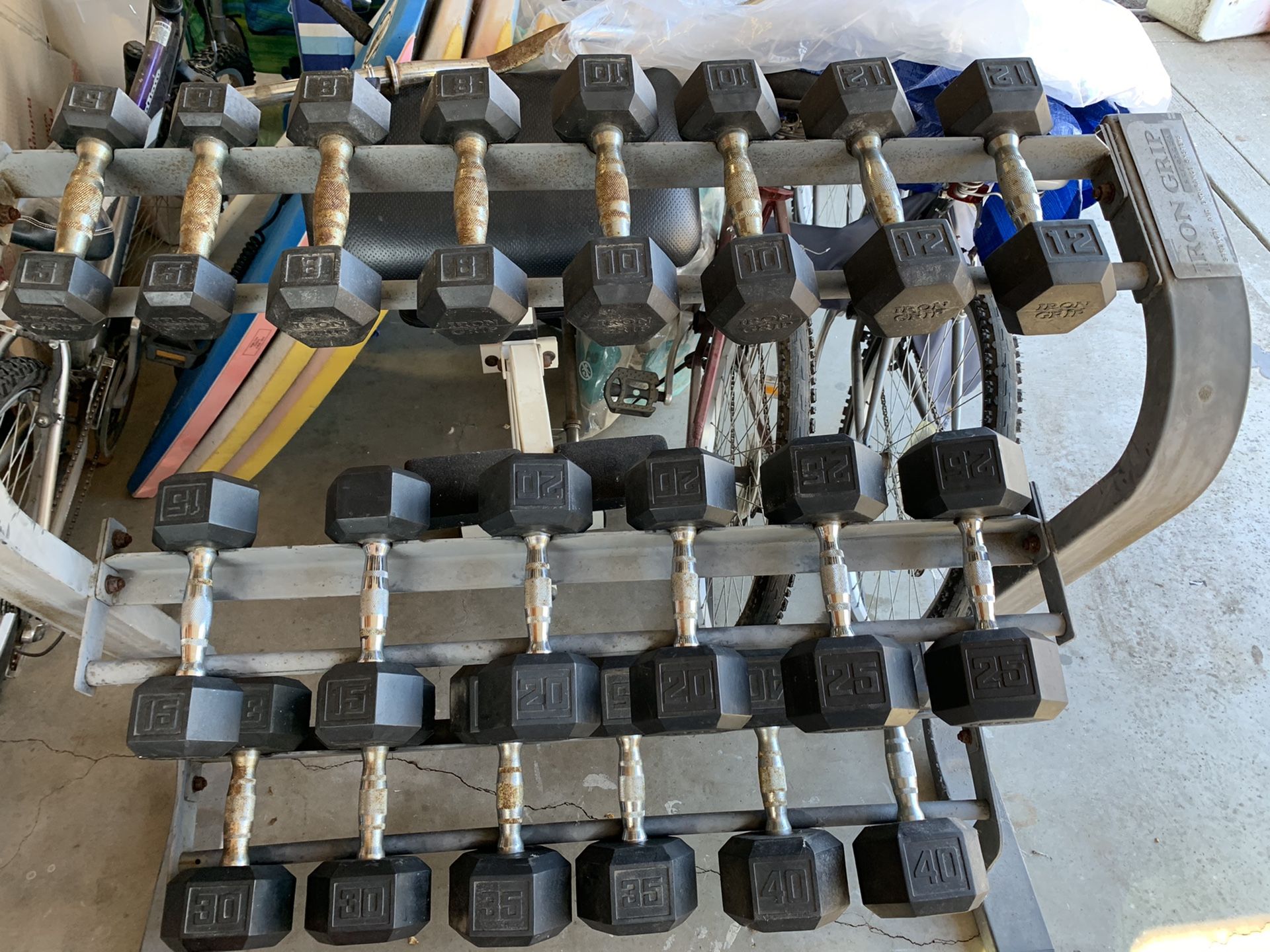 Dumbbell rack and set for Sale in Los Angeles, CA - OfferUp