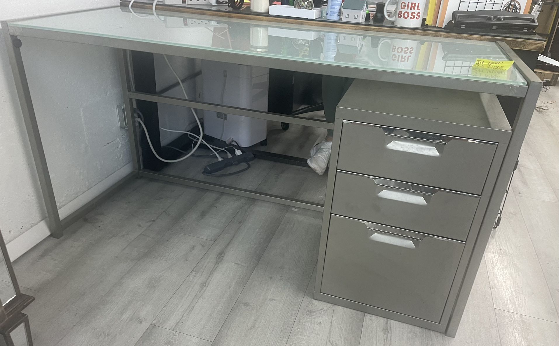 Metal Desk & Matching File Cab for Sale in Pompano Beach, FL - OfferUp