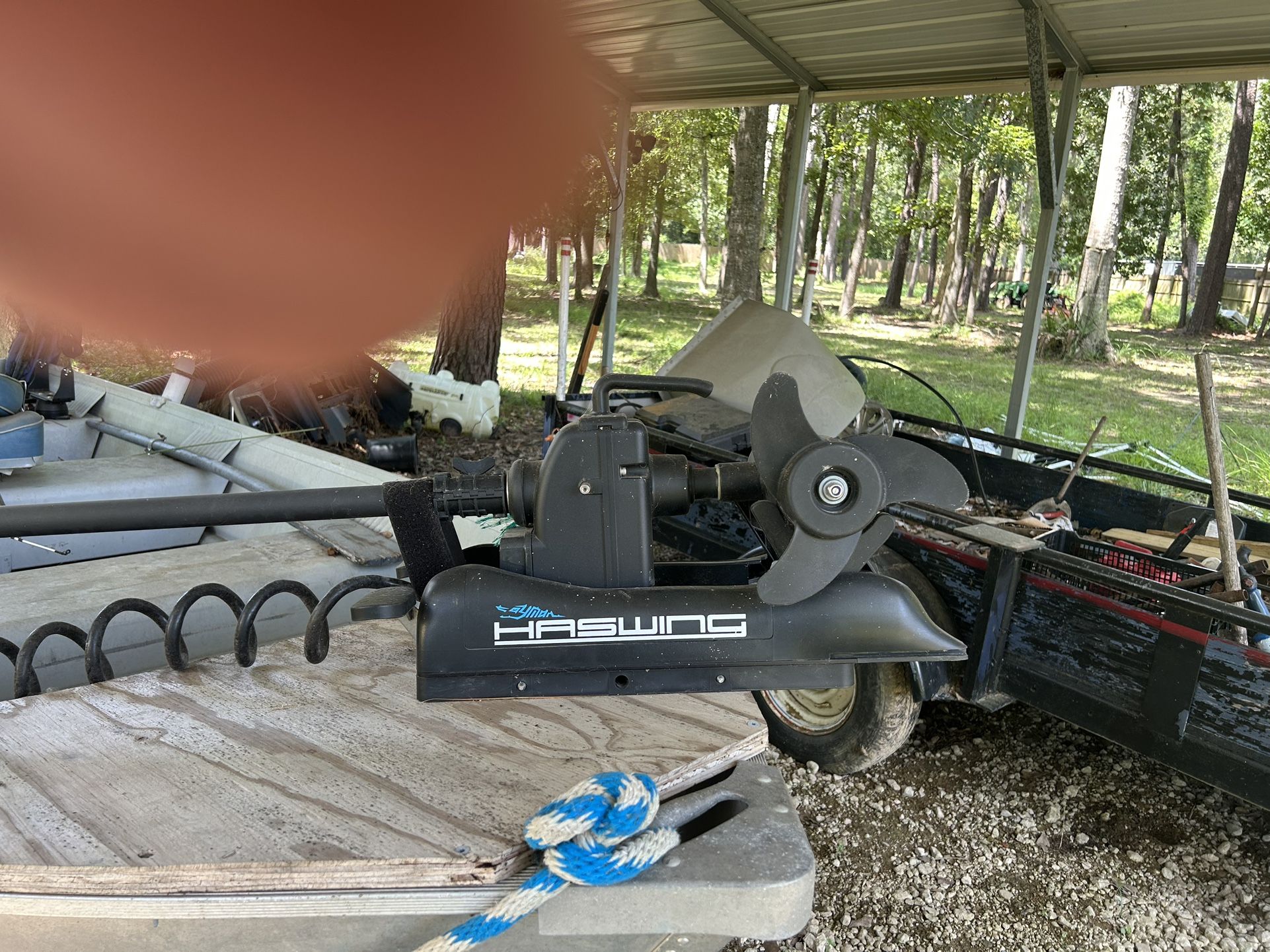 14ft Aluminum Boat And Trailer With Gas wing Troling Motor for Sale in ...