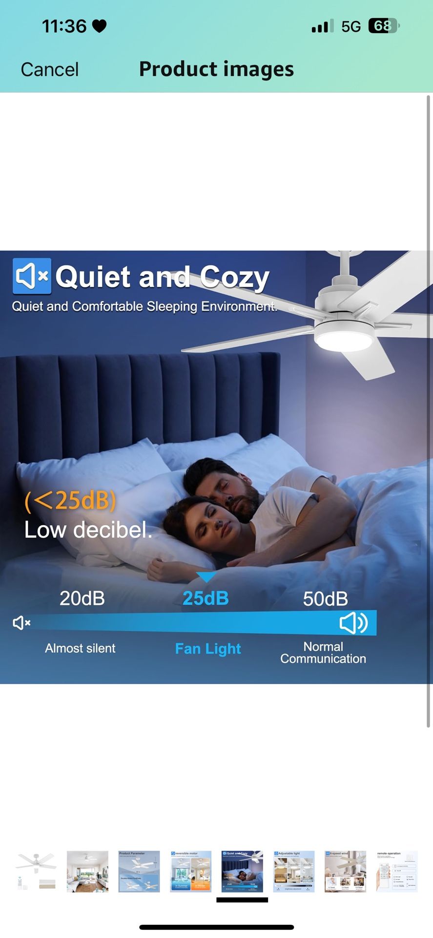 52 Inch White Ceiling Fan with Light and Remote Control,Dimmable 3 ...