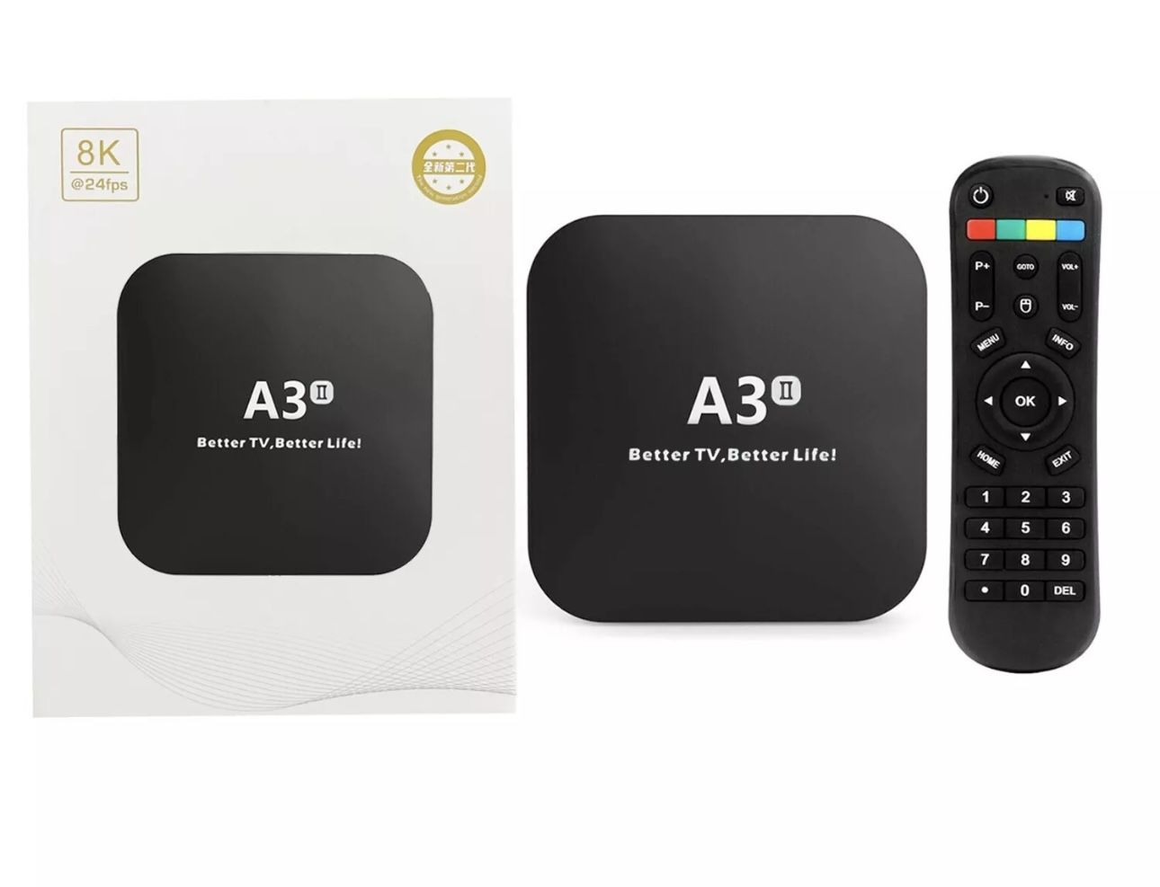 A3Ⅱ TV BOX Android HTV 8K 2024 Newest version Express delivery海外华人中文电视专家 for Sale in Staten ...