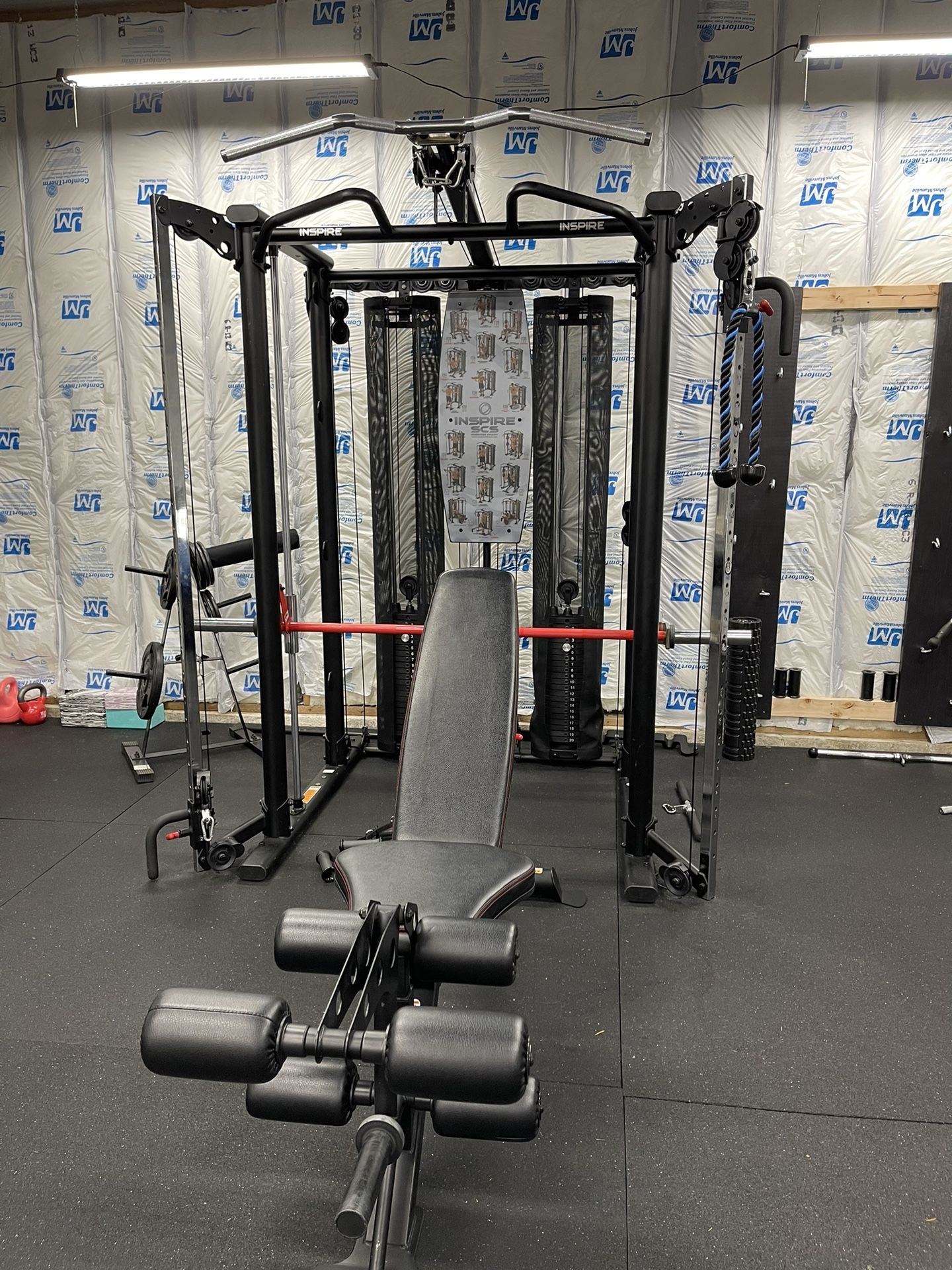 Inspire Scs Smith Cage With Upgraded Weight Stacks Bench And ...