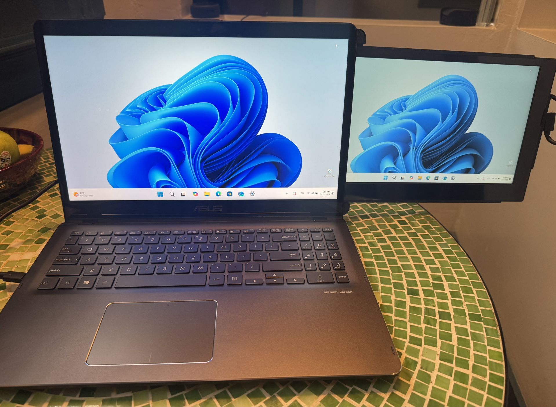 Asus 15in Gaming Computer Touch Screen W/ Extra External Monitor Bag ...