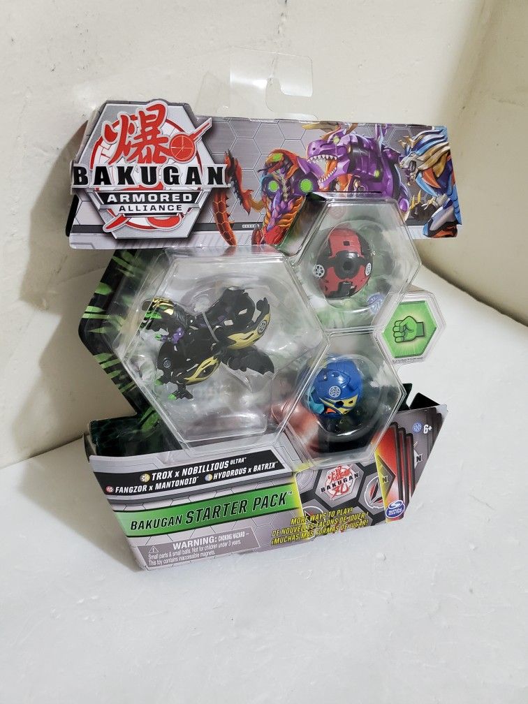 Bakugan Starter Pack Fused Trox x Nobilious Ultra Armored Alliance Action Figure for Sale in ...