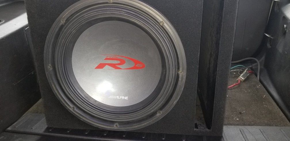 15" ALPINE TYPE R IN A PORTED BOX WITH KENWOOD CLASS D MONO AMP for ...
