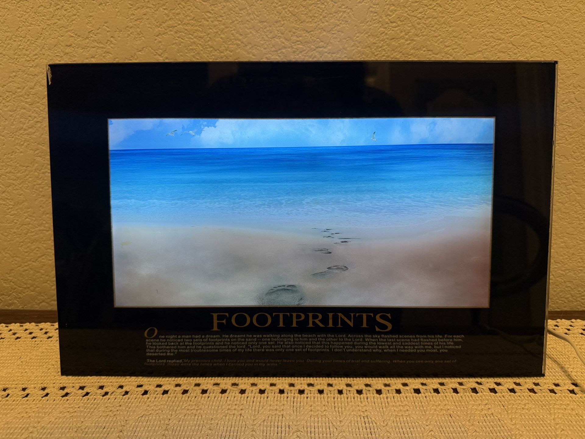 Motion And Sound Light Up Footprints Ocean Wall Art