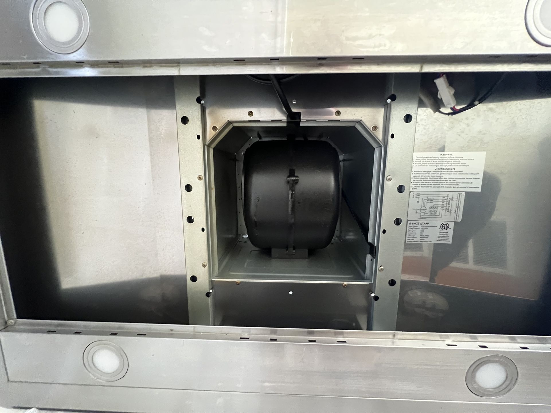 Winflow 36 In. Island Mount Range Hood in Stainless Steel with Baffle ...