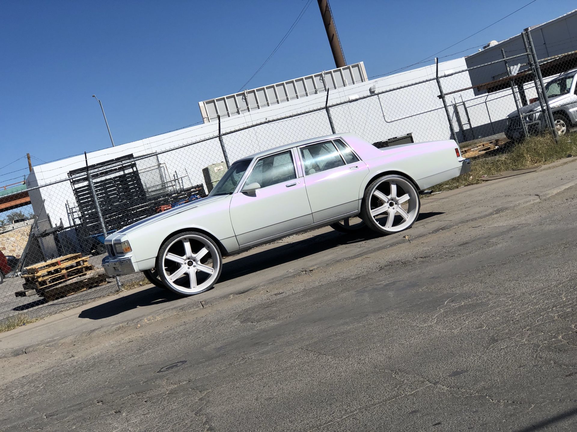 White Box Chevy On 28s